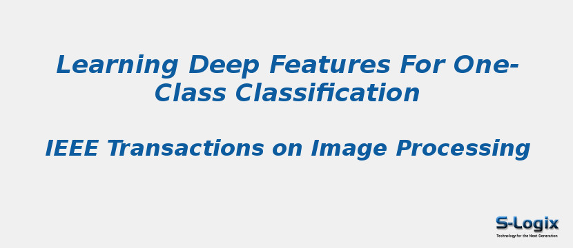 One Class Classification S Logix