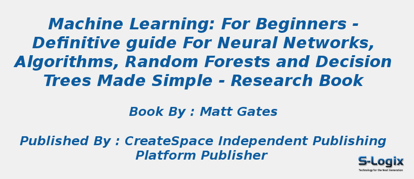 Best Research Books in Machine Learning For Beginners | S-Logix
