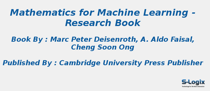 Best Research Books in Mathematics for machine learning | S-Logix