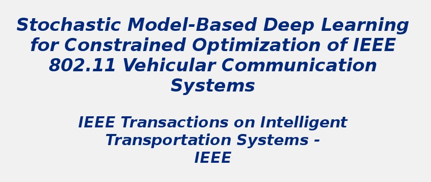 Stochastic Model-Based Vehicular Communication Systems | S-Logix