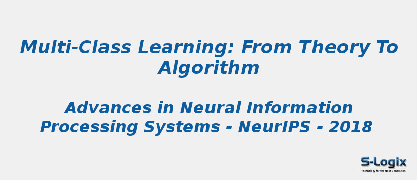 Multi Class Learning S Logix 