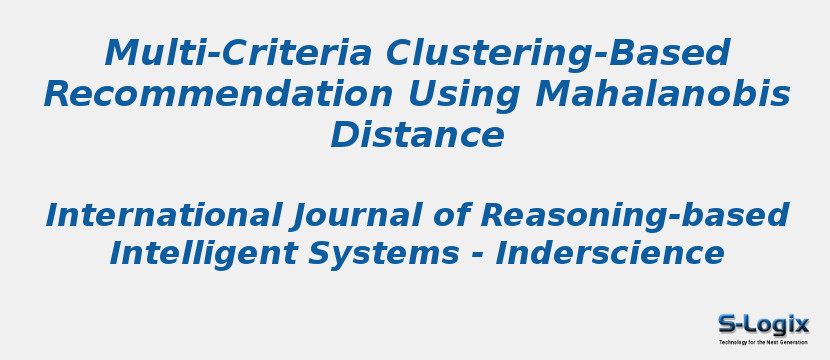 Multi-criteria clustering-based recommendation - Python Projects | S-Logix