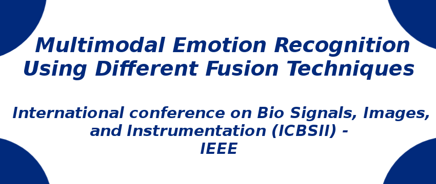Phd Research Topics In Multimodal Emotion Recognition S Logix