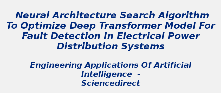 Fault Detection In Electrical Power Distribution Systems S Logix