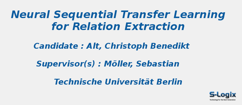 Neural Sequential Transfer Learning Phd Thesis S Logix