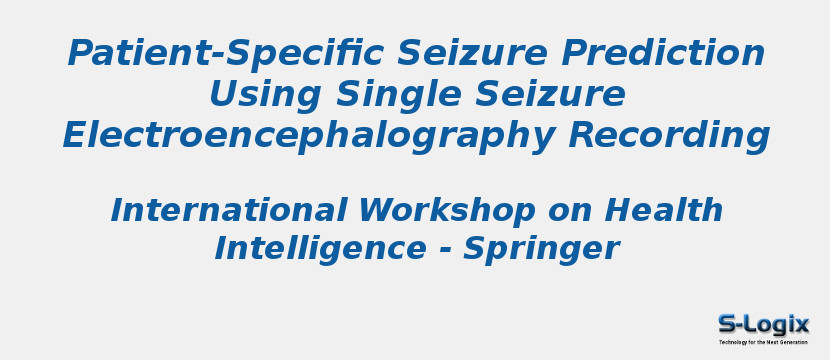 Patient Specific Seizure Prediction Using Single Seizure Eeg S Logix