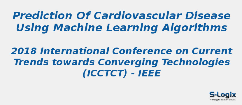 Prediction Of Cardiovascular Disease Using Machine Learning S Logix
