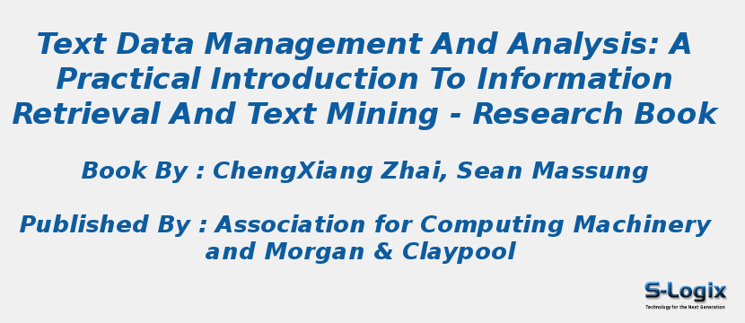 Great Books about Text Data Management And Analysis | S-Logix
