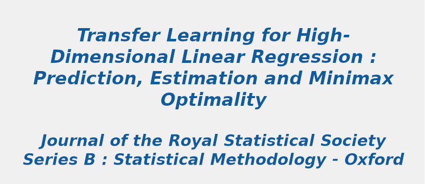 Current Research Topic In Transfer Learning For High Dimensional Linear