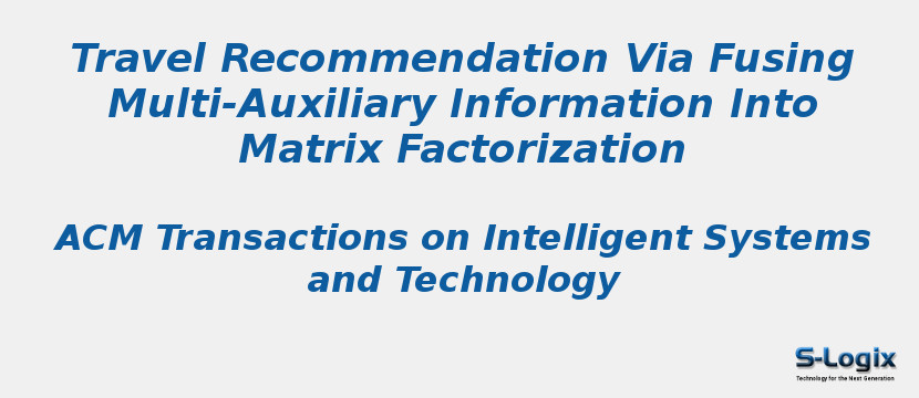 Travel Recommendation Via Fusing Multi Auxiliary Python Project S Logix S Logix