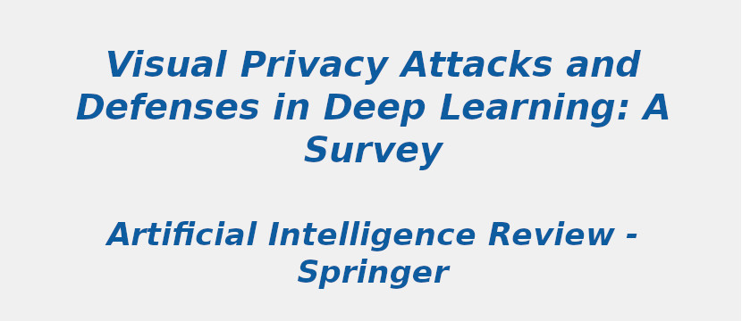 Visual privacy attacks and defenses in deep learning:a survey | S-Logix