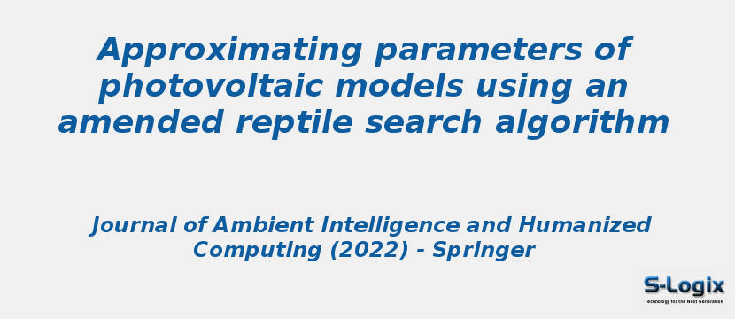 Approximating Parameters Of Photovoltaic Models S Logix