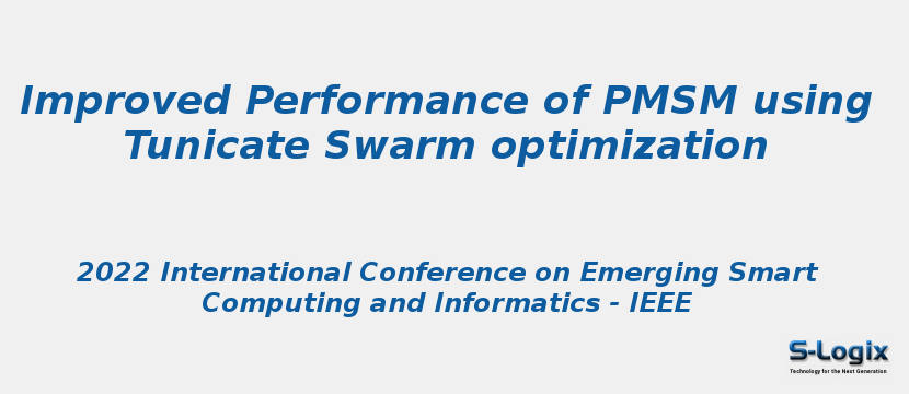 Improved Performance Of Pmsm Using Tunicate Swarm Optimization S Logix