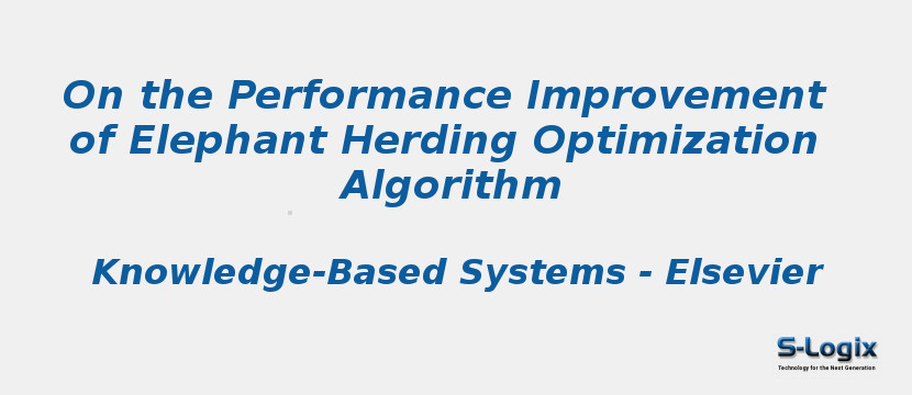 Performance Of Elephant Herding Optimization Algorithm S Logix