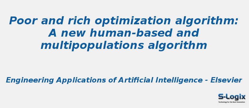 Poor And Rich Optimization Algorithma New Human S Logix