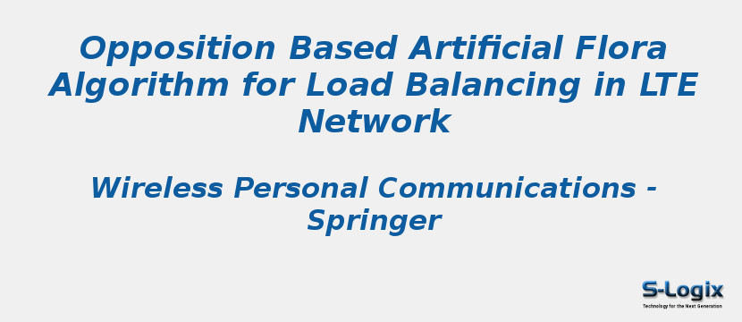 Opposition Based Artificial Flora Algorithm Ns2 Projects S Logix S Logix