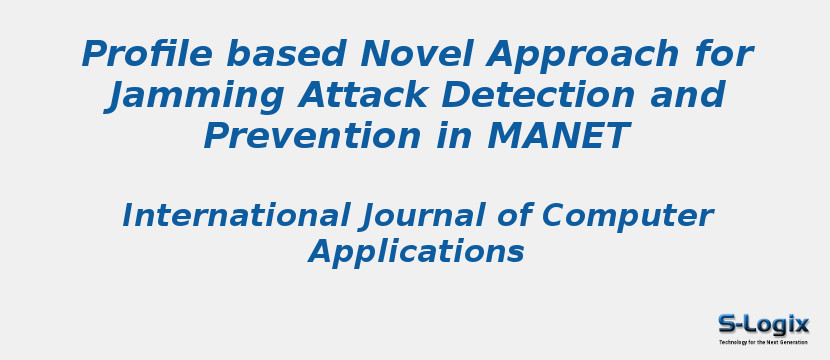 Profile Based Jamming Attack Detection Manet Ns2 Projects S Logix