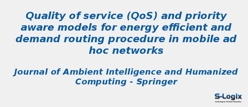 Quality of service and priority aware models for energy efficient - NS2 Projects | S-Logix | S-Logix