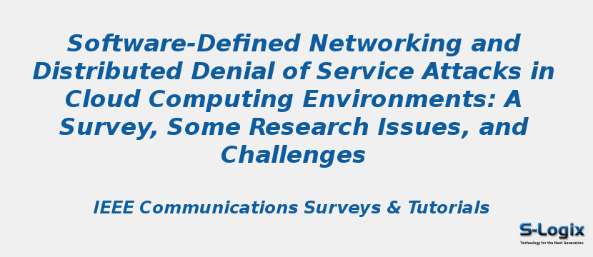 Software Defined Networking And Ddos In Cloud Computing S Logix