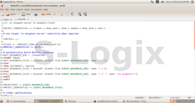 Steps for integrating .c file in cooja simulator | S-Logix