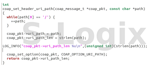 Set URI Path Length for Client and Server in CoAP | S-Logix