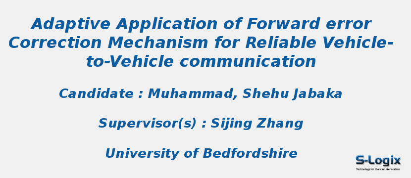 Adaptive Application Of Forward Error Correction Phd Thesis S Logix