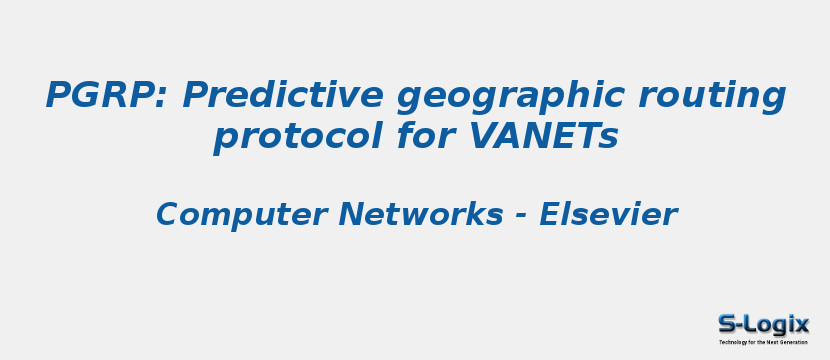 Predictive Geographic Routing Protocol For Vanets Ns2 Projects S Logix