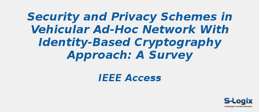 Security And Privacy In Vanet With Identity Based Cryptography S Logix