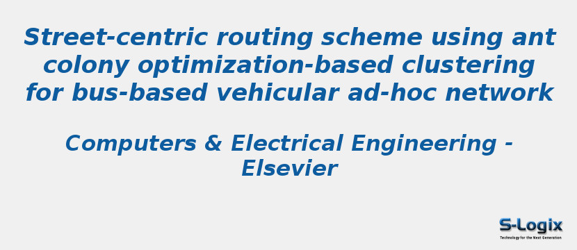 Street Centric Routing Scheme Using Ant Colony Optimization S Logix