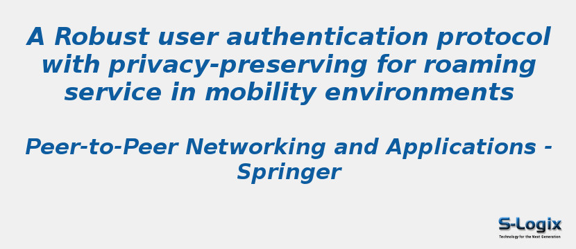 A Robust user authentication protocol - NS2 Projects | S-Logix