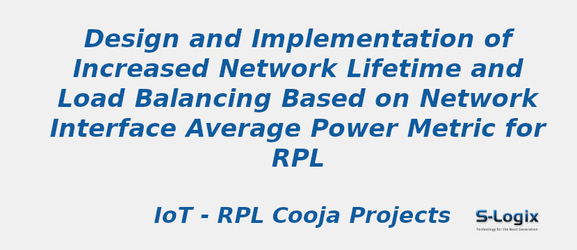 Load Balanced On Network Interface Average Power Metric For Rpl S Logix